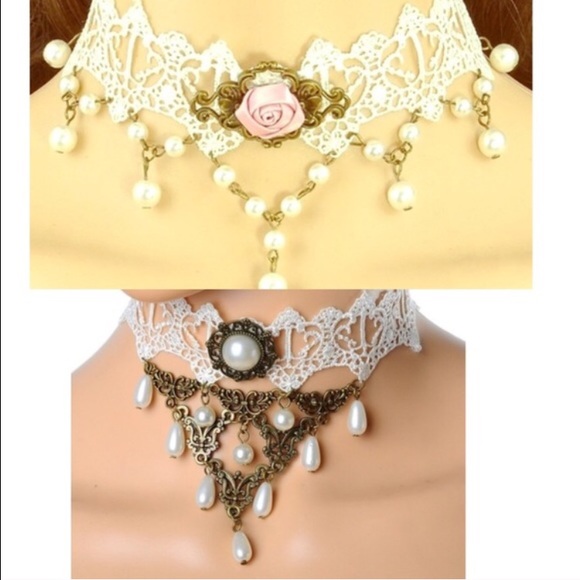 Jewelry | 2 White Lace Chokers | Poshmark